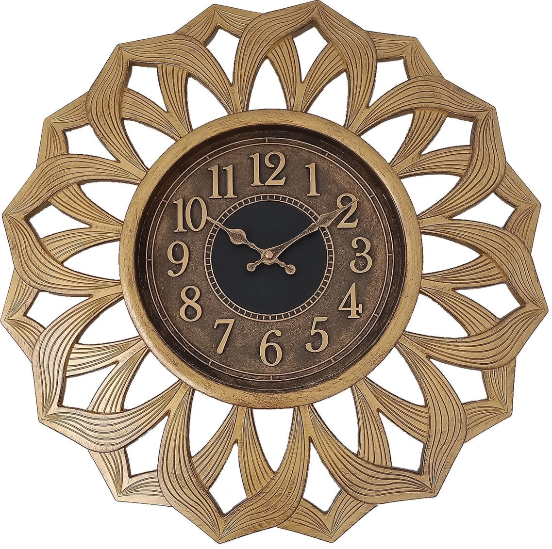 20" TORTOISE SHELL CLOCKS IN DARK AND ANTIQUE GOLD – Sama Department Store